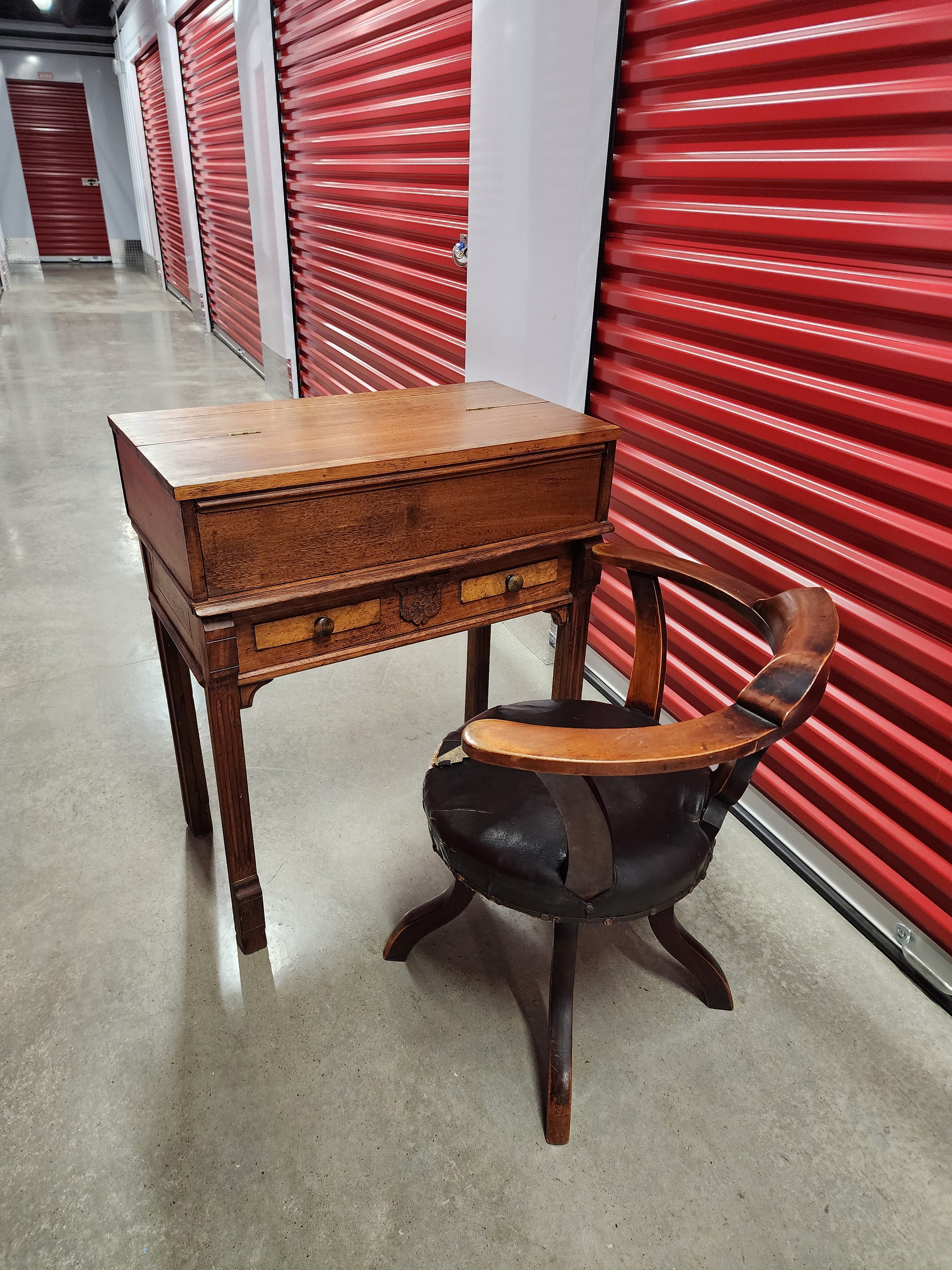 Antique desk chair Etsy