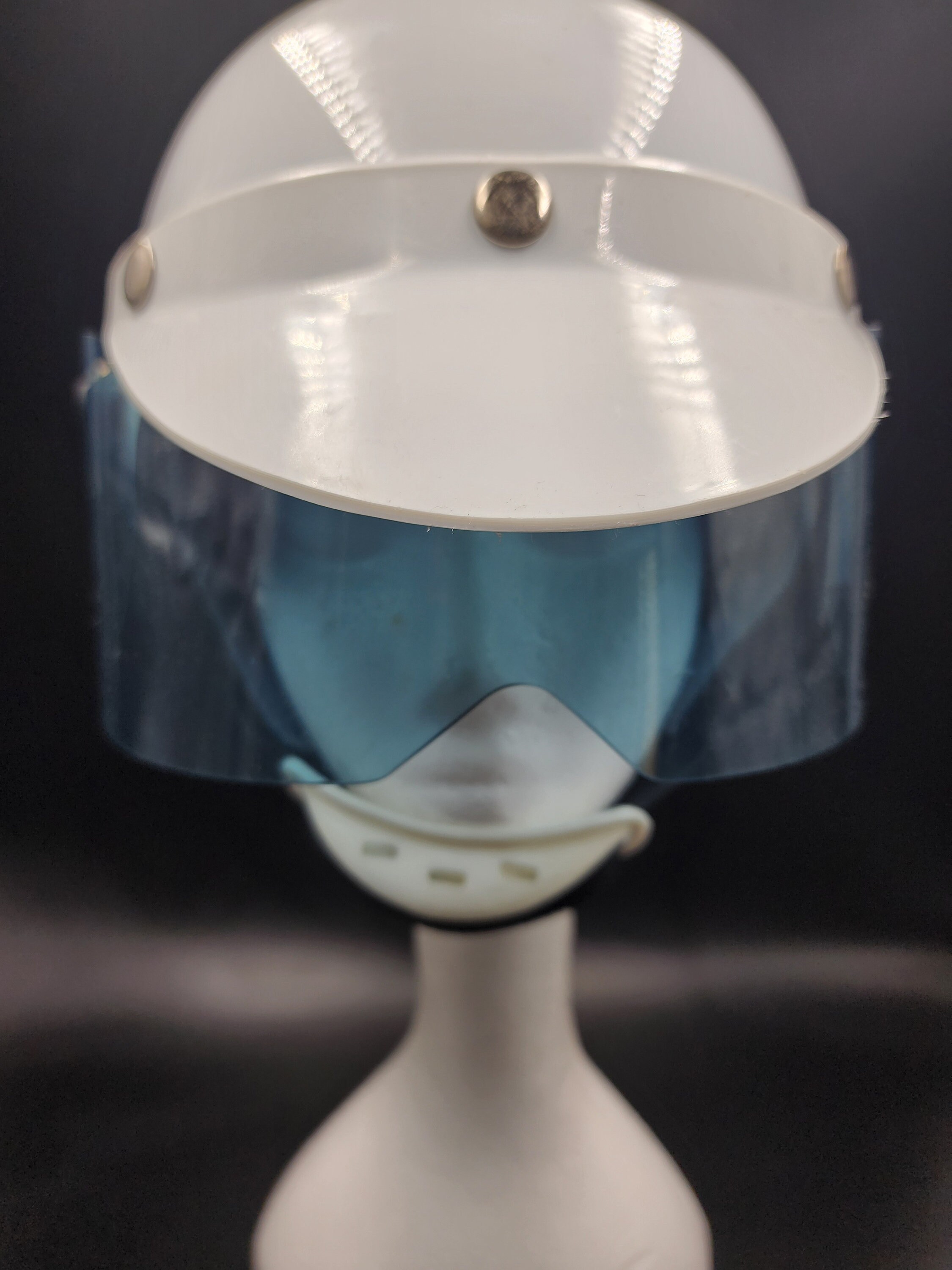 Vintage Nesco Comet Deluxe Half Helmet Motorcycle Helmet Visor White ...