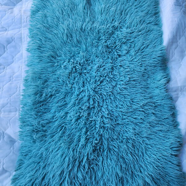 Blue Shag Rug - Etsy