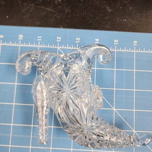 Vintage Cut Crystal Glass Boot 6" Long 4" Tall - Etsy