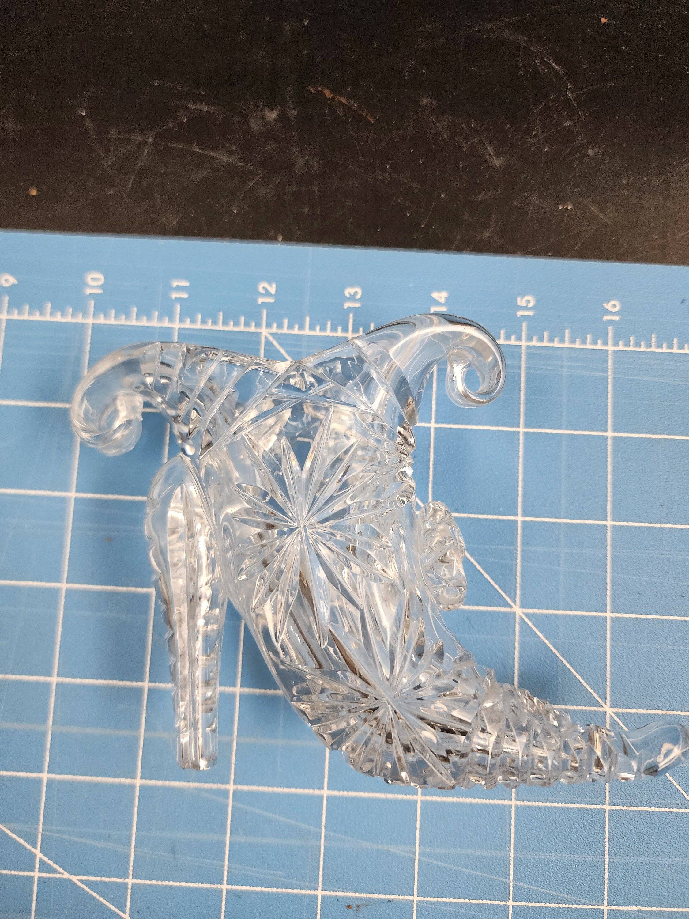 Vintage Cut Crystal Glass Boot 6 Long 4 Tall - Etsy