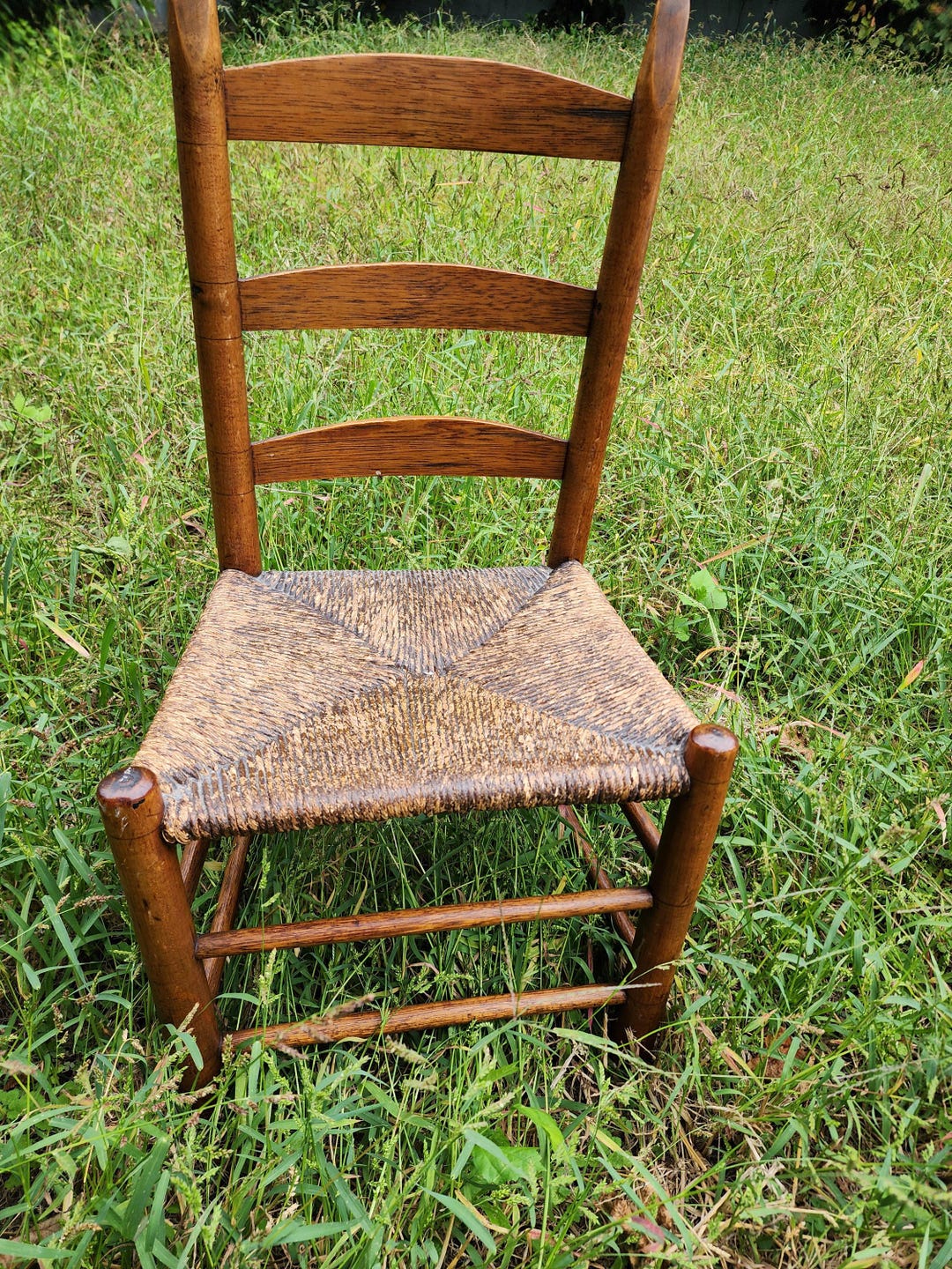 Antique Early American Ladder Back Shaker Chair Pined Rabbit Ear - Etsy