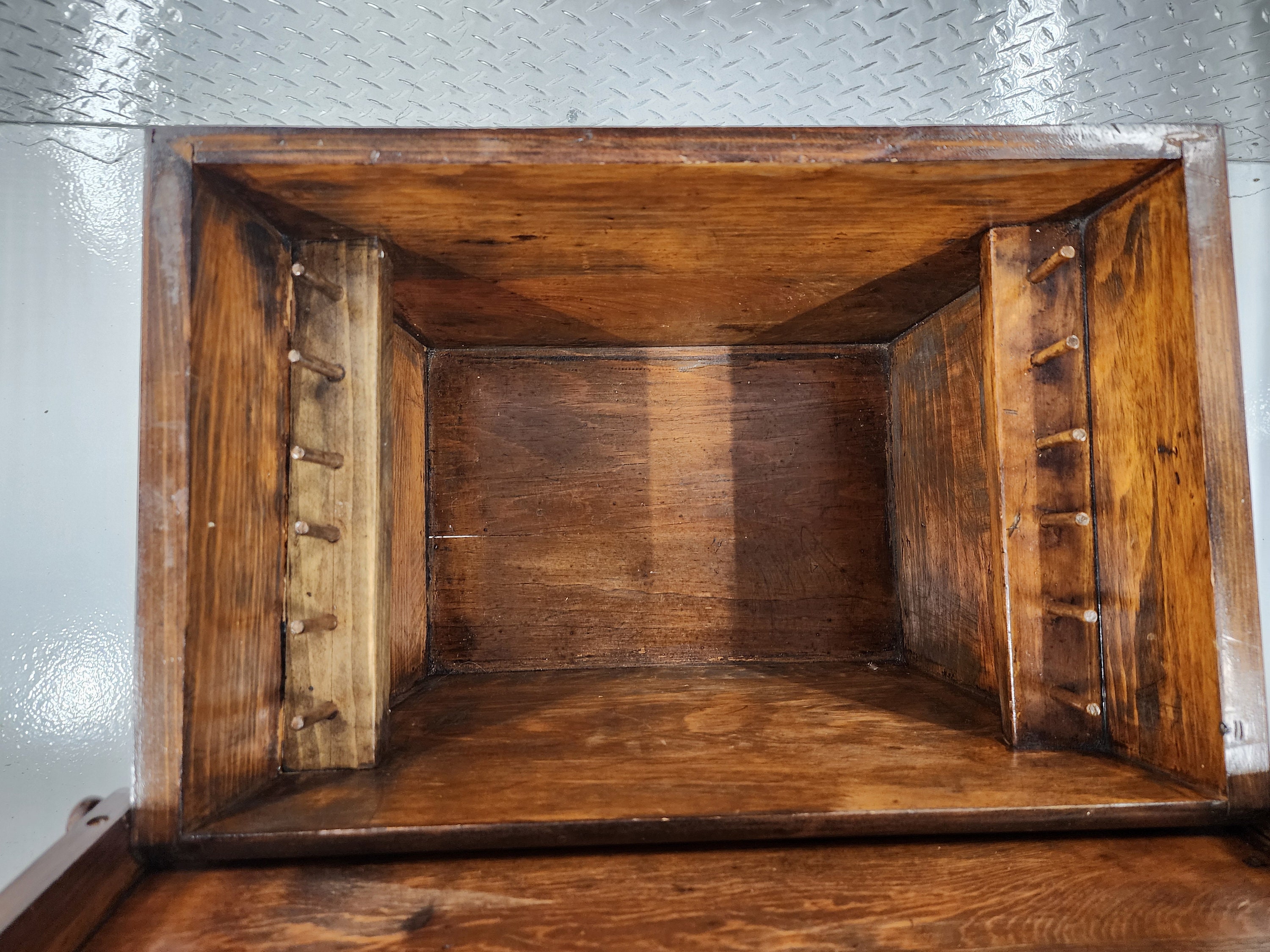 Antique American Colonial Sewing Box Bread Box Style Top 22"x14" 19 ...