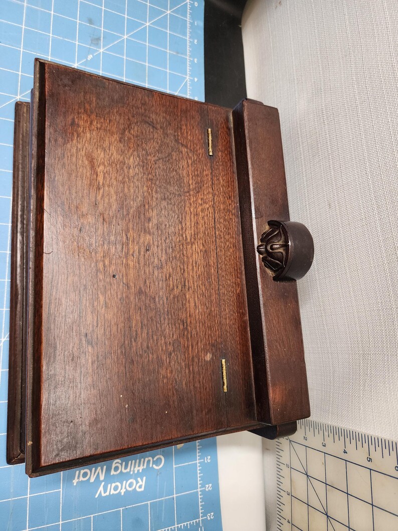 Antique 1880's Handmade Wood Bible Case Wooden Jewelry/storage ...