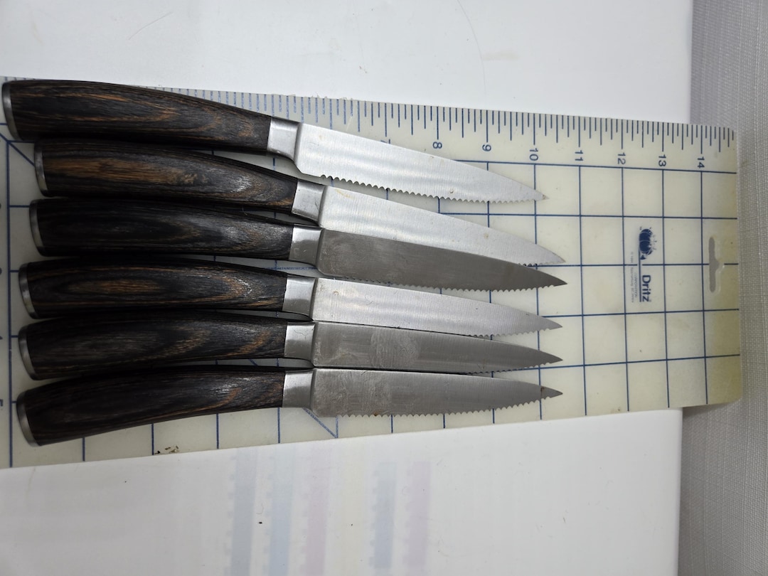 Oneida Performance Collection Set of 6 Steel Steak Knives 6" Dinner ...