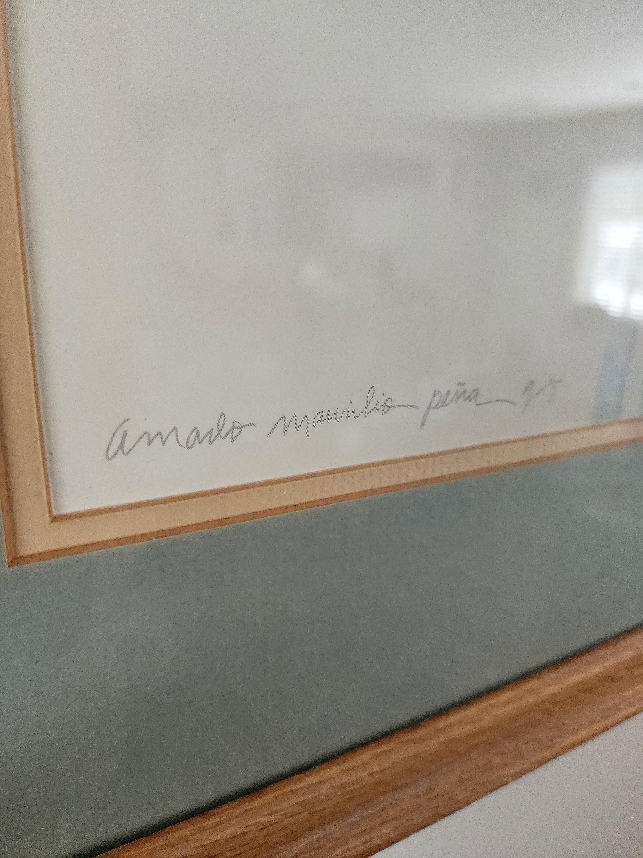 Amado Maurillo Pena Studio Gallery Untitled Print 30x24 Two Figures ...