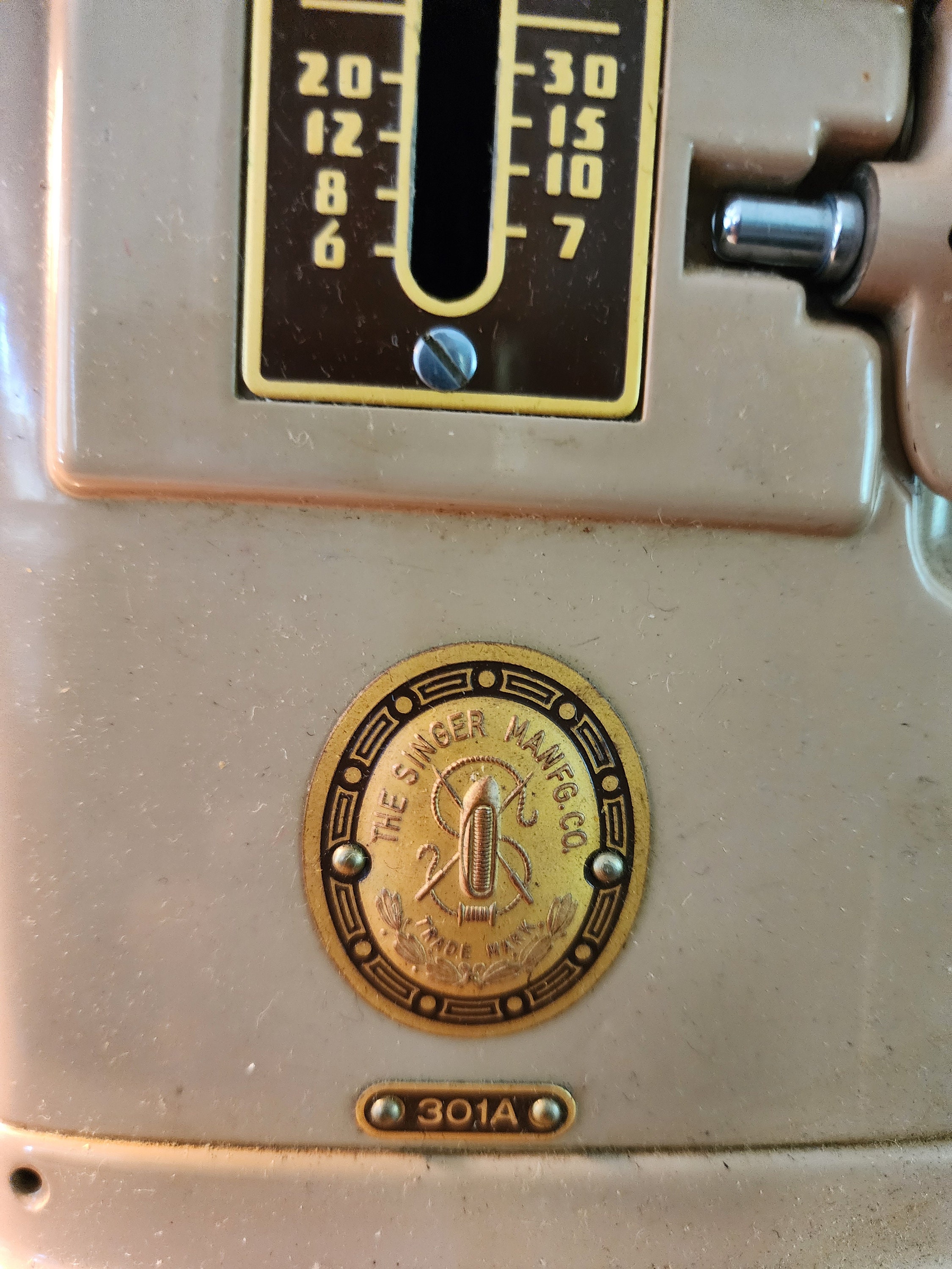 Singer Sewing Machine 301A Portable Cased Some Attachments and Manuals ...