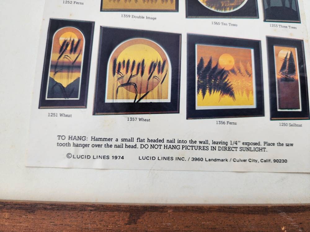 Vintage Lucid Lines by Virgil Thrasher Series Ten Trees Shadow Box Art ...