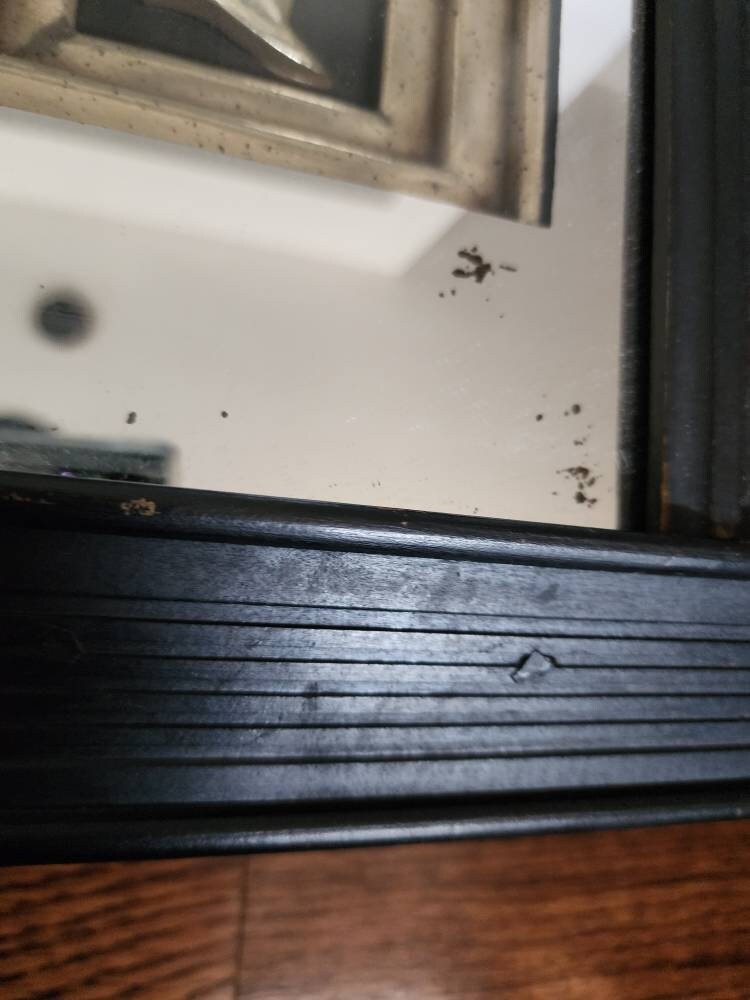 Vintage Mirror Shadow Box Wall Shelf Black Silver Roma Emperors - Etsy
