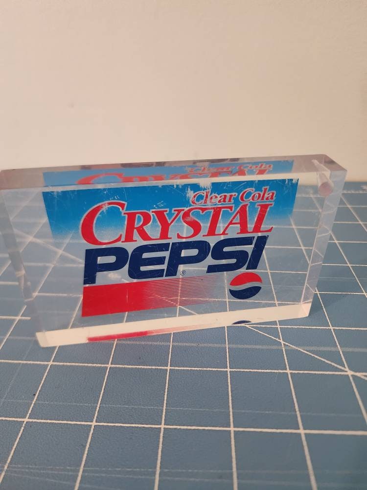 Clear Cola Crystal Pepsi Cola Acrylic Paperweight Block 5x3 - Etsy