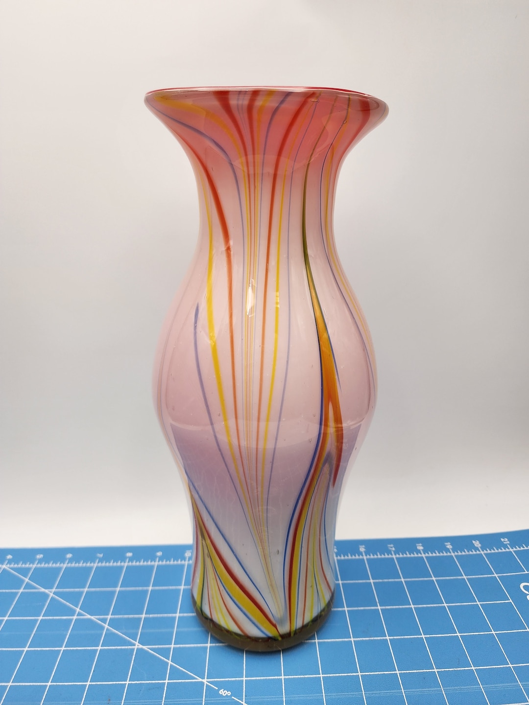Vintage Italian Murano Art Glass Vase Sommerso Vase 13.75 Inch Cased - Etsy