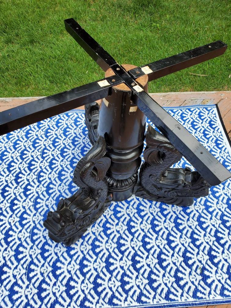 Antique Chiwen Hornless Dragon Dining Table Three Dragon Leggs Solid ...
