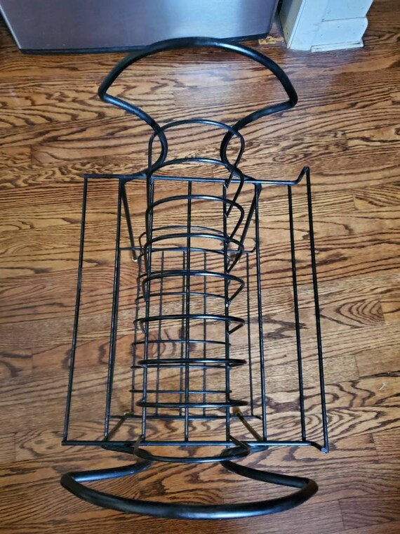 Mid Century Modern Wrought-iron Record Rack Brass Feet 16 | Etsy
