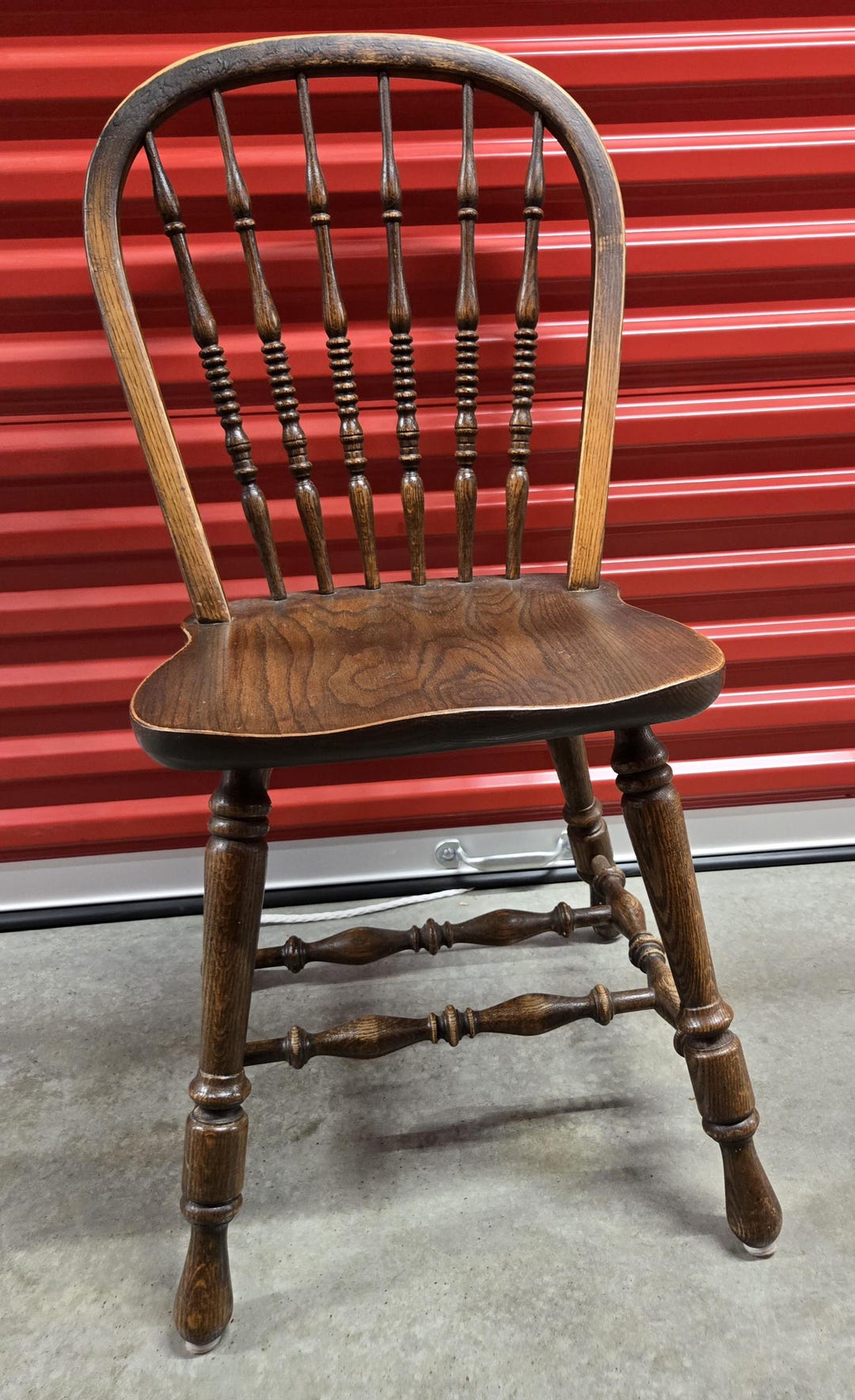Dinaire Buffalo Ny Slab Seat Colonial Dining Chair Oak Side Chair Faded ...