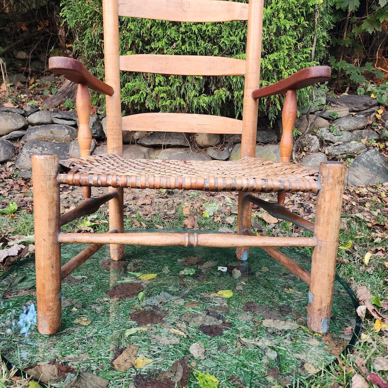 Antique Splint Chair - Etsy