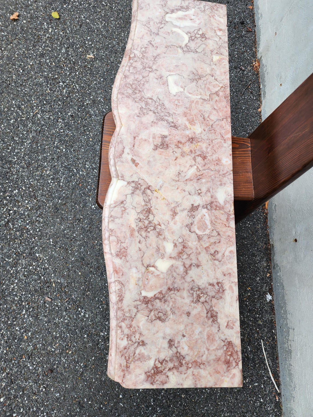 Antique Italian Rose Pink Marble Slab Shelf Repurpose 38.25in Wide 12in ...