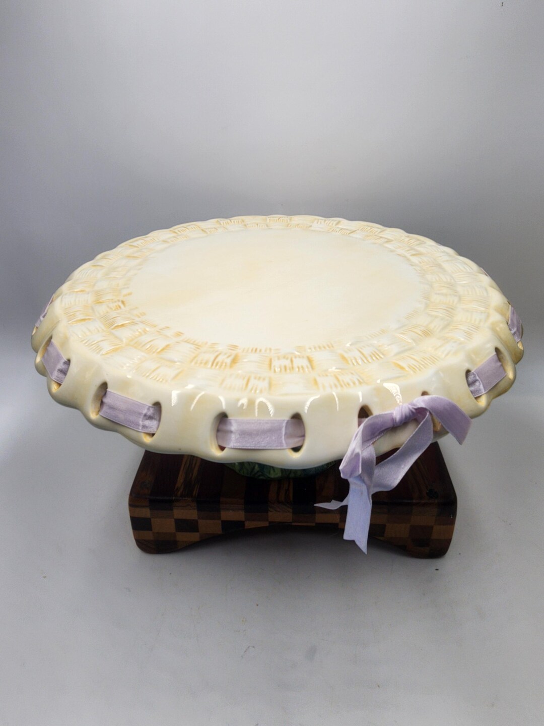 CWC Ceramic Easter Egg Display Cake Stand 13in 6in High Easter Bunny - Etsy