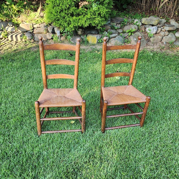 Antique Ladder Back Chairs - Etsy