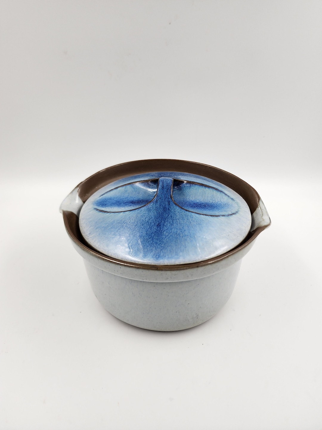 Vintage Peter Pots Pottery Oval Dutch Oven 8"x 6.5"x 4.5" - Etsy