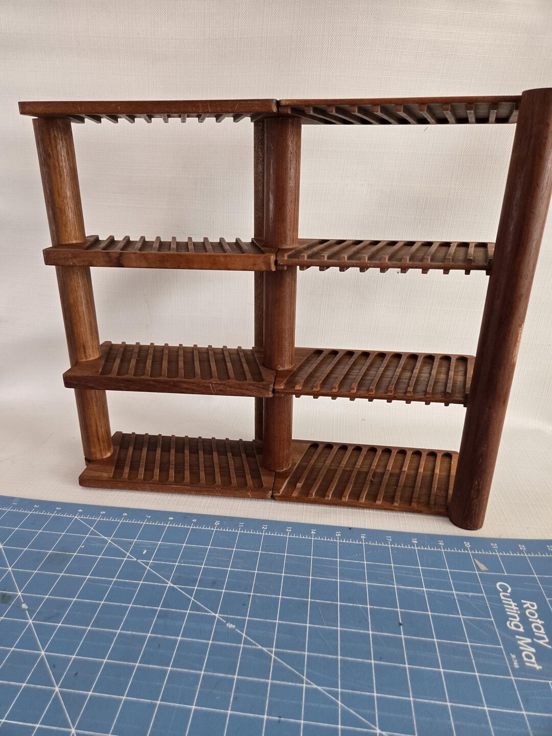 Kalmar Design Thailand Teak CD Holder 2 Piece 60 15 High X10wide X 6.75 ...