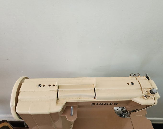 Singer Sewing Machine 301A Portable Cased Some Attachments and Manuals ...