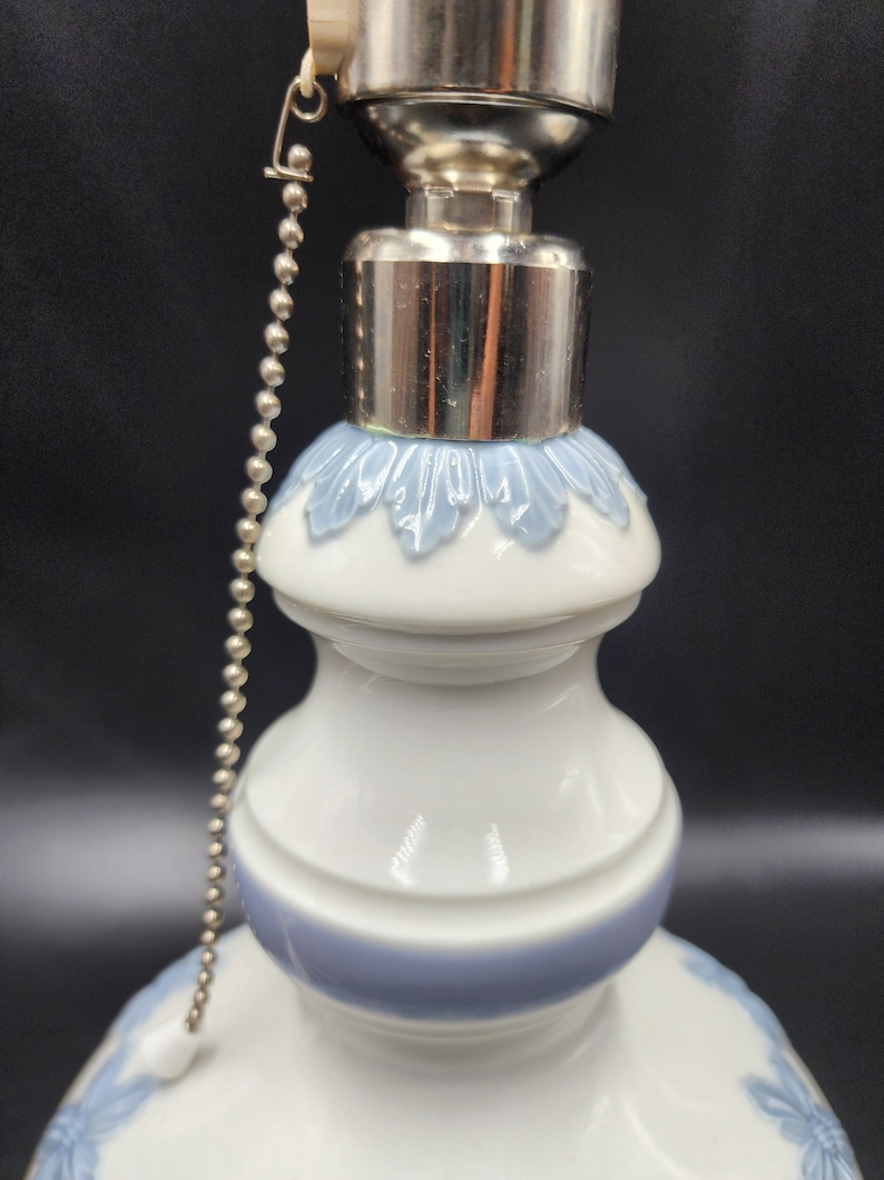 Vintage Lladro Table Lamps Ceramic a 13" Inch High 7 Inch Dia Gray Blue ...