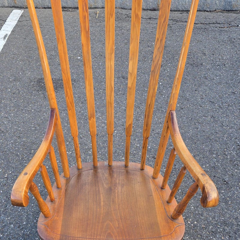 Antique Spindle Back Rocking Chair - Etsy