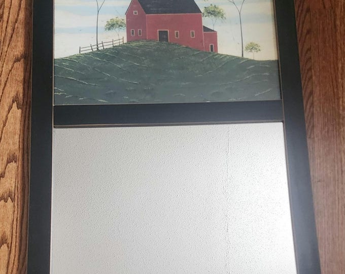 Vintage Warren Kimble Primitive Folk Art "house in Hills" & "church in ...