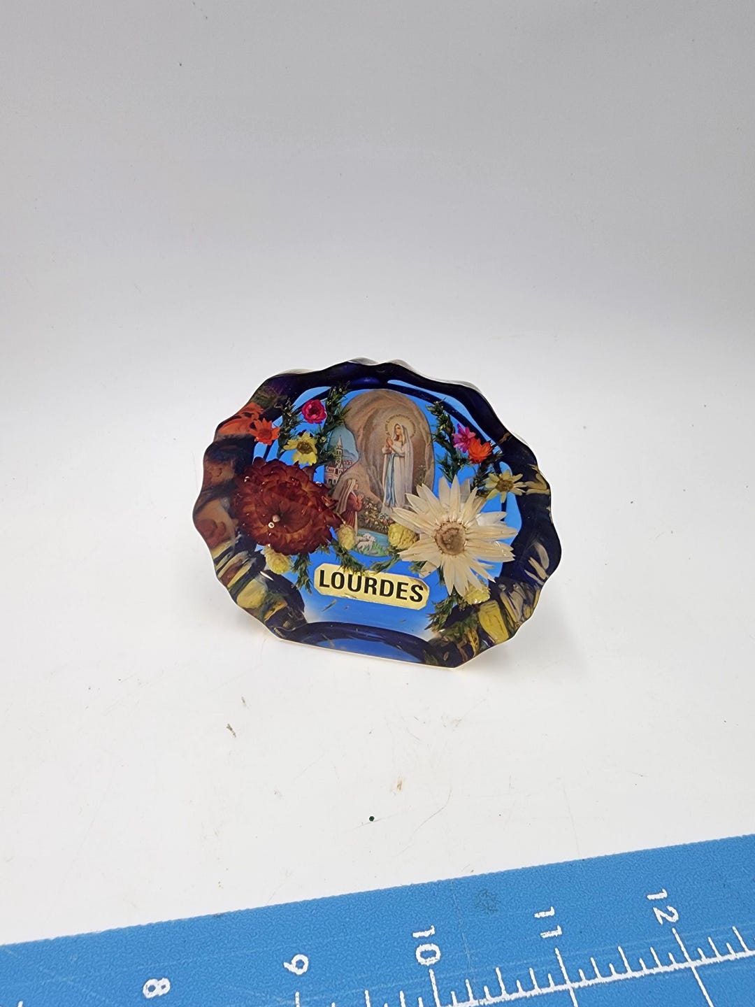 Lourdes Virgin Mother Mary Grotto Vintage Religious Decor Acrylic Resin ...