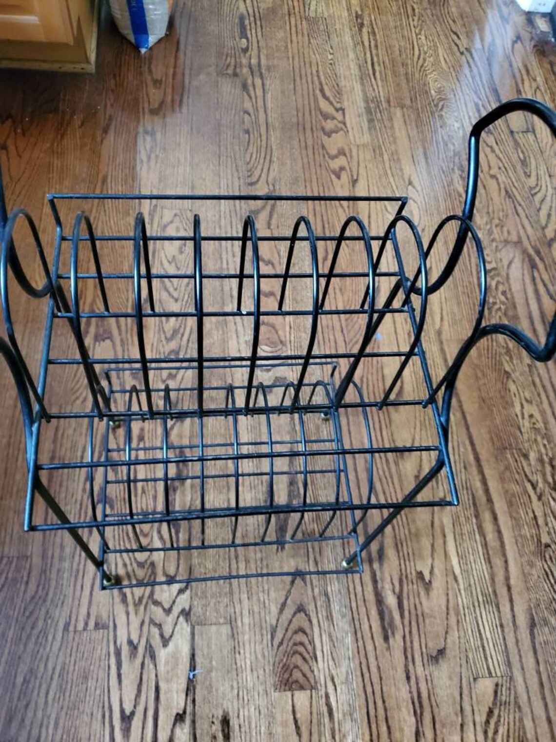 Mid Century Modern Wrought-iron Record Rack Brass Feet 16 - Etsy
