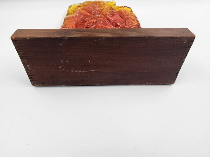 Blenko Art Glass Holy Family Design Don Shepard Amber Sculpture Molded ...