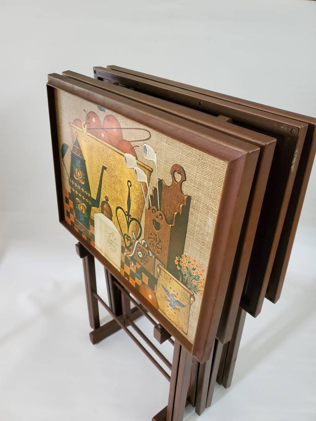 Mid-century Modern Artex Green Corp NY TV Tray Folding Table Plastic ...