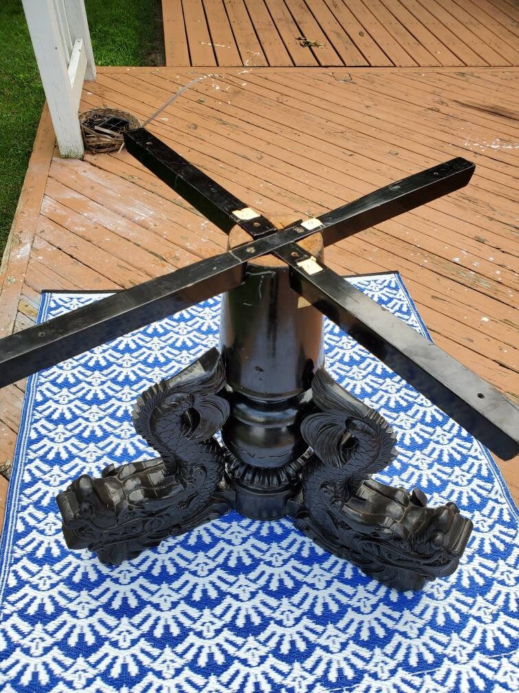 Antique Chiwen Hornless Dragon Dining Table Three Dragon Leggs Solid ...