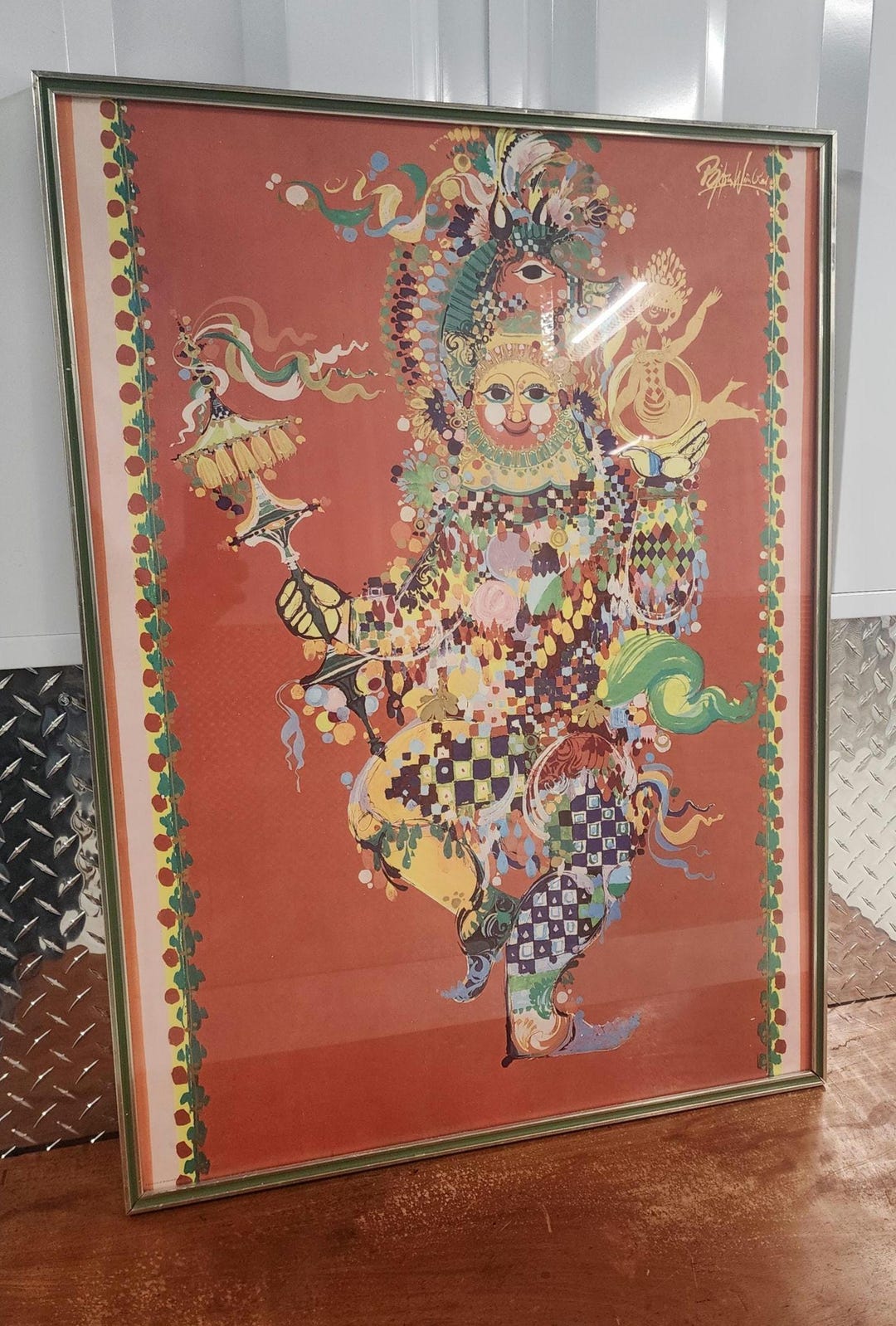 Mid Century Modern Artist Bjorn Wiinblad Carnival in Copenhagen Print ...