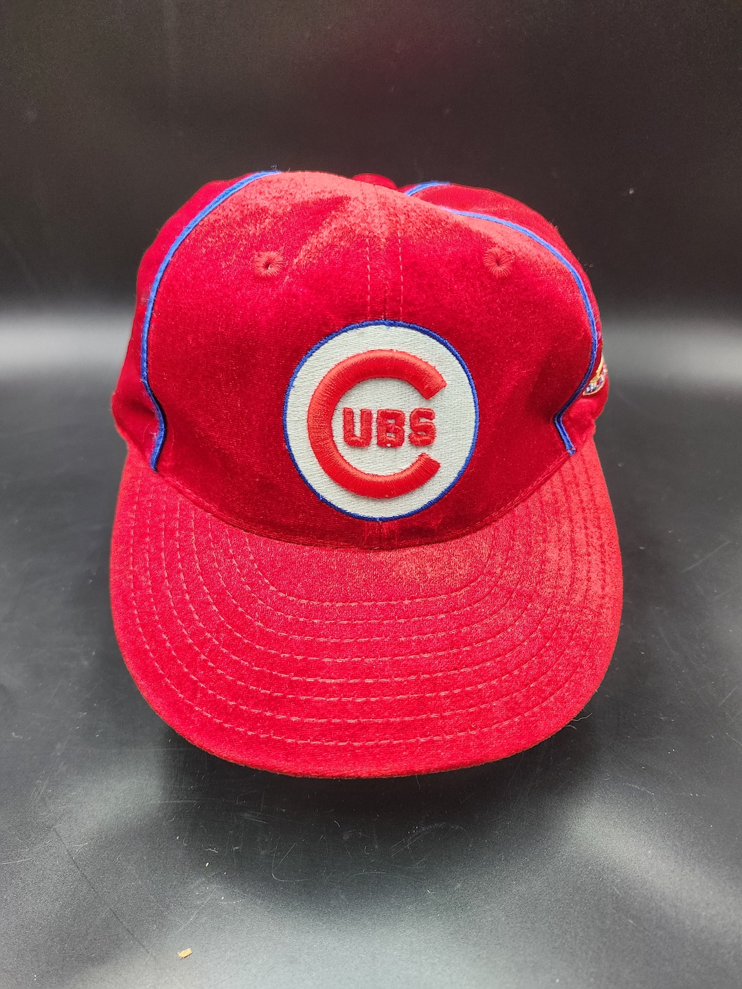 Chicago Cubs Bas Basketball Cap Red Velvet American Needle Coopertown ...