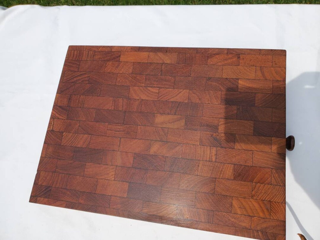 Vintage Teak Cutting Charcuterie Draw End Grain - Etsy