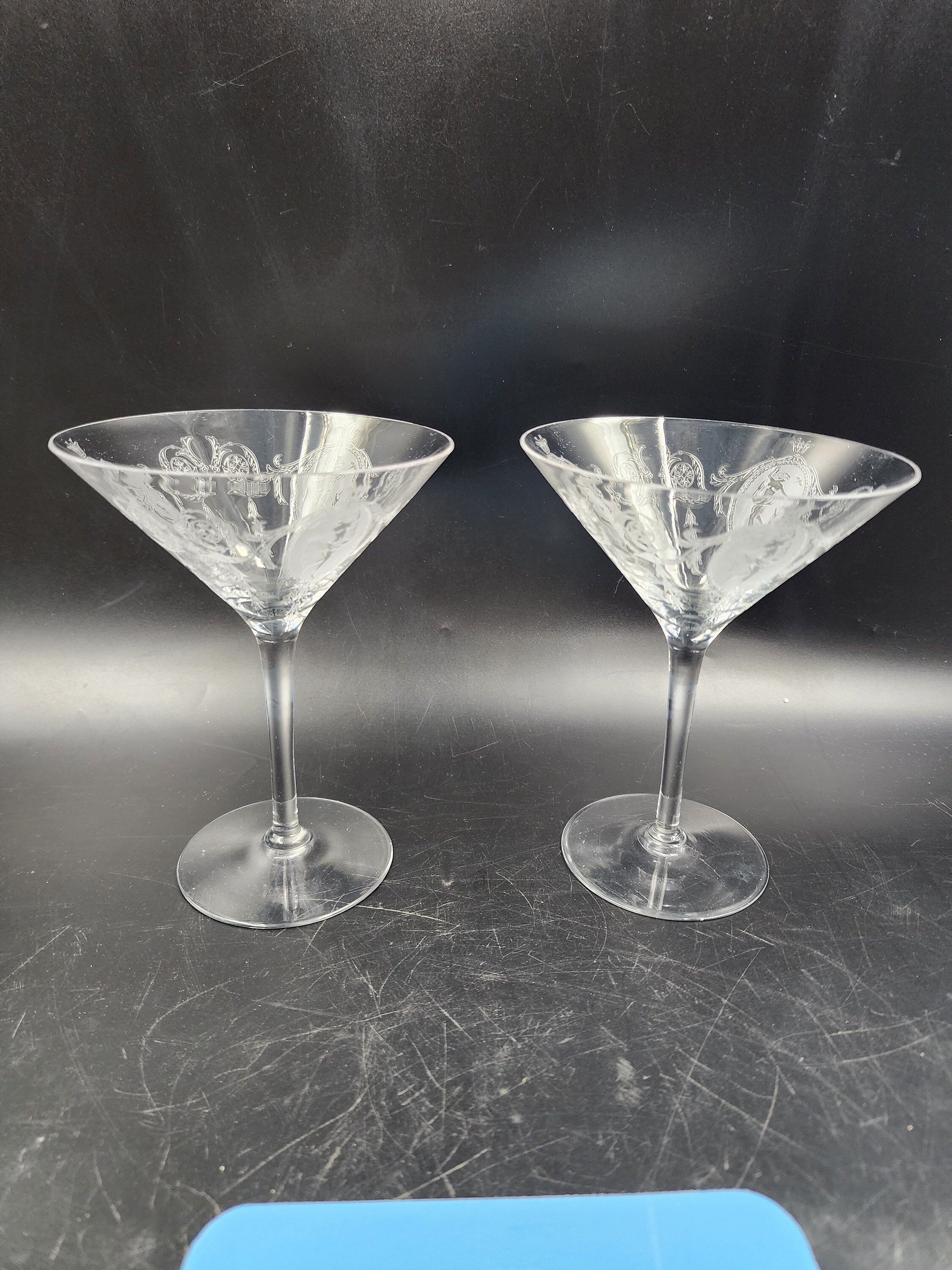 Vintage Tiffni Martin Glass Shaul Dancer Clear Etched Glass - Etsy