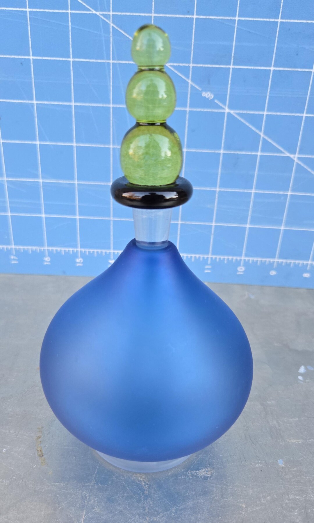 Vintage Fort Glass Perfume Bottle Signed Art Glass Bottle With Stopper ...