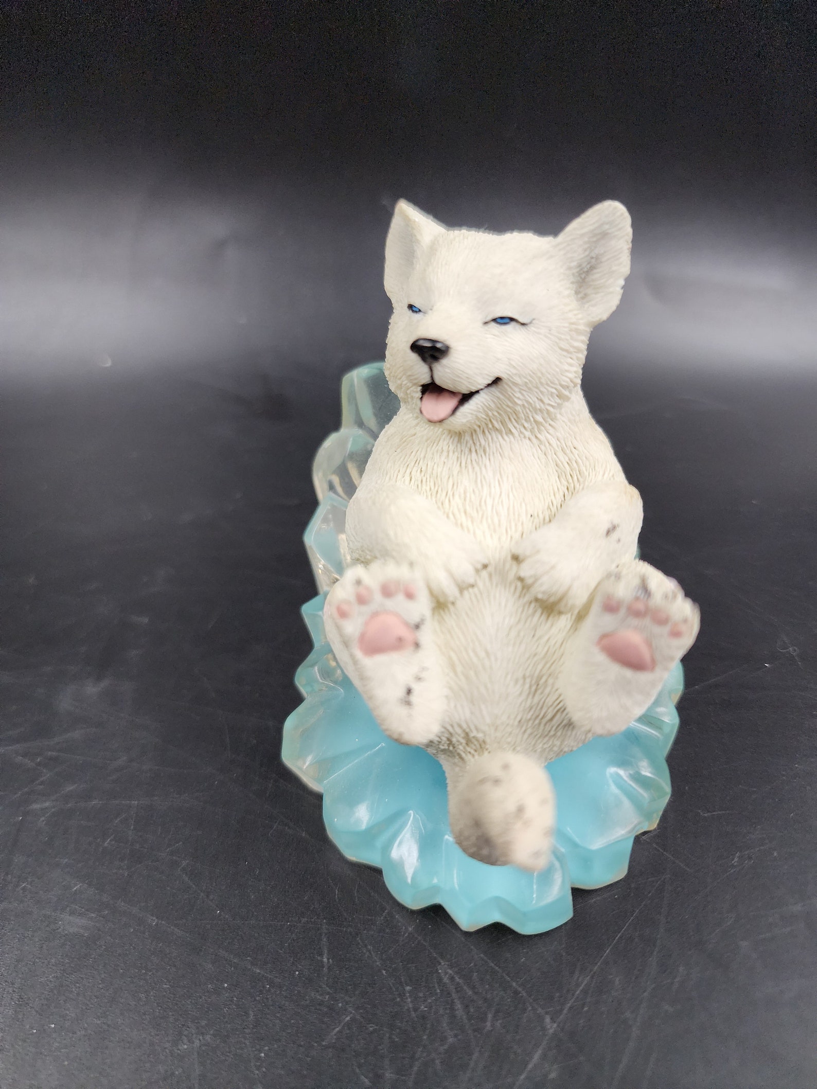 Vintage Resin Wolf Dog Paper Weigh Hamilton Collection Artic Cool Slide ...