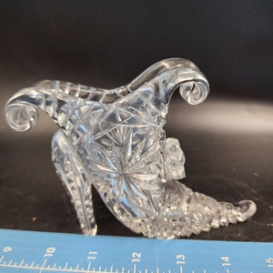 Vintage Cut Crystal Glass Boot 6" Long 4" Tall - Etsy