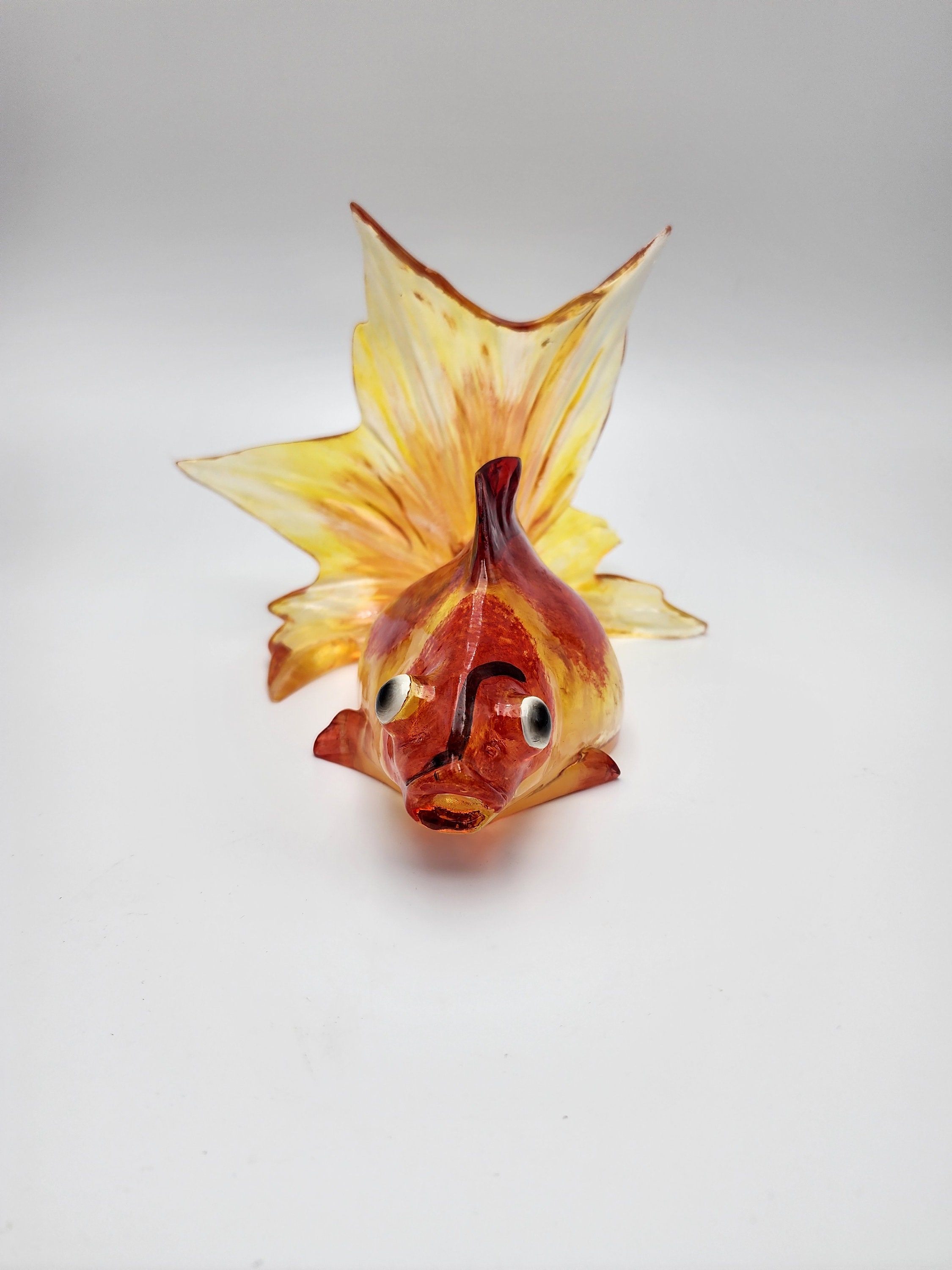 Vintage Mid Century Modern Resin Goldfish Figure Sculptures - Etsy