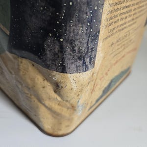 12 Inch Tin Canister Antique by B. HELLER & CO. CHICAGO, Illinois Snow ...