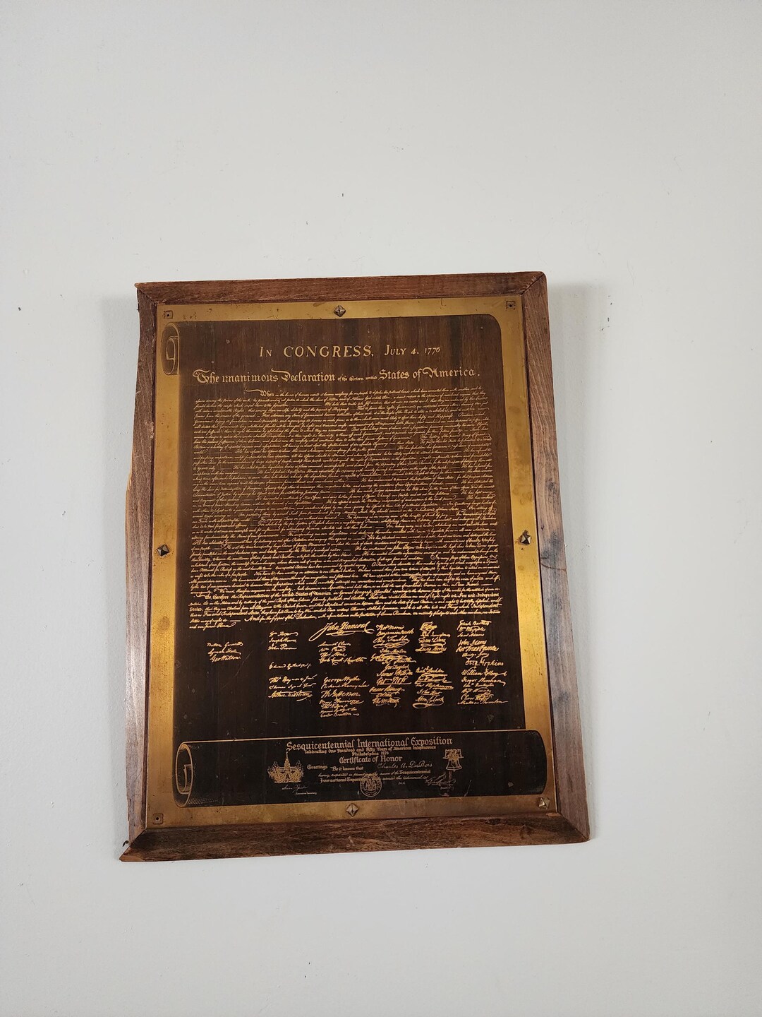 Antique American Constitution Eatching Engraving on Copper by L.F ...