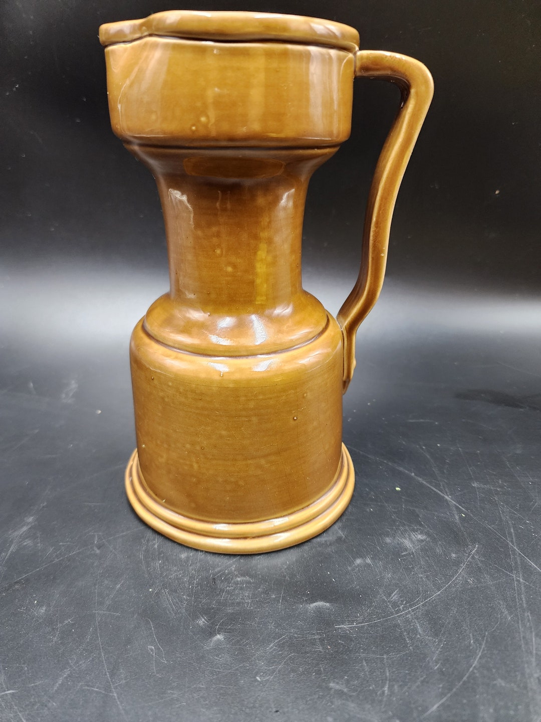 Vintage Bassano Italy Ceramic Jug Vase 8" Tall 4.5" Diameter Base ...