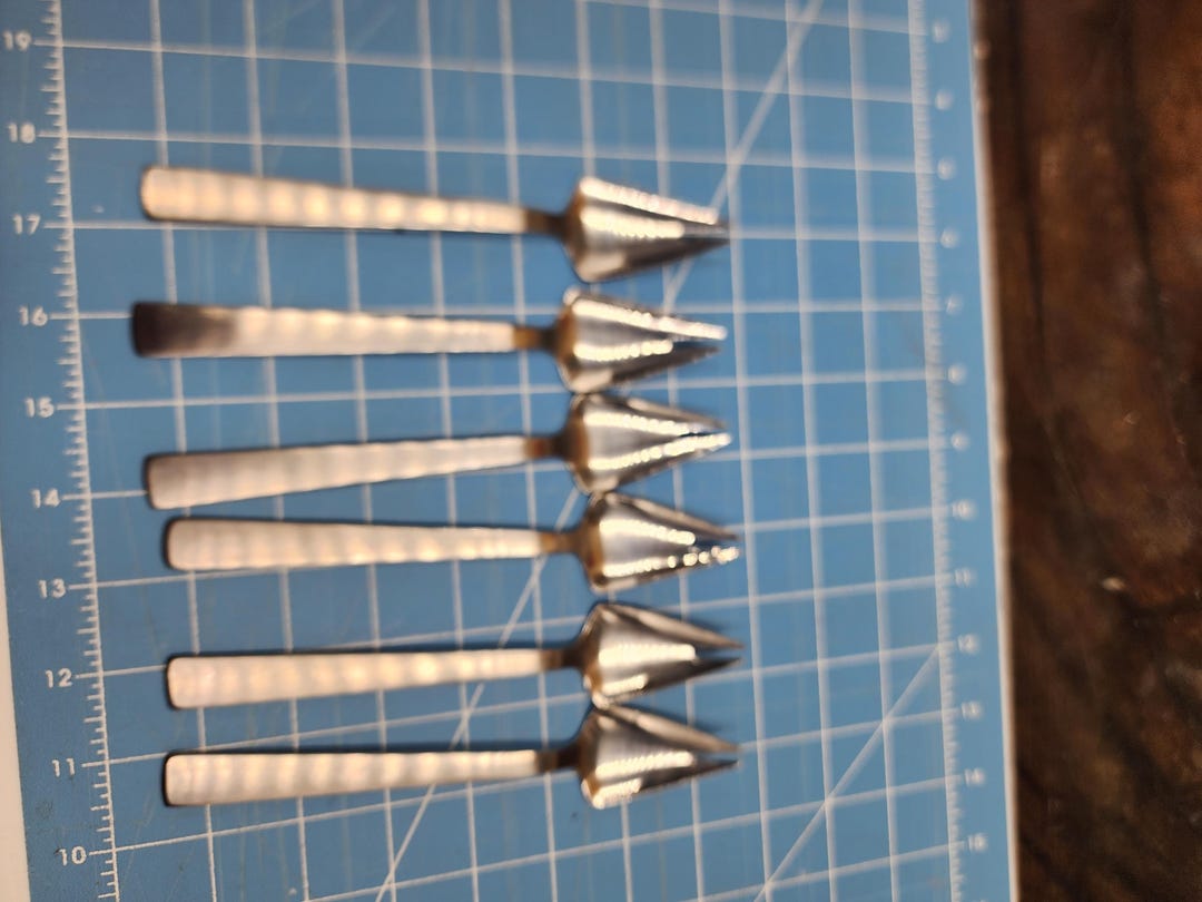 Vintage Set 6 Stainless Steel Splayds by Viners Profile Cold Meat ...