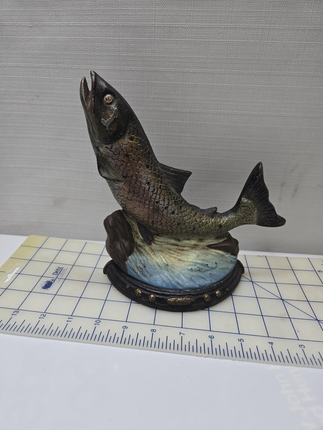 VINTAGE - - Cast Iron Trout Fish Door Stop Decor 8x8x2in - Etsy
