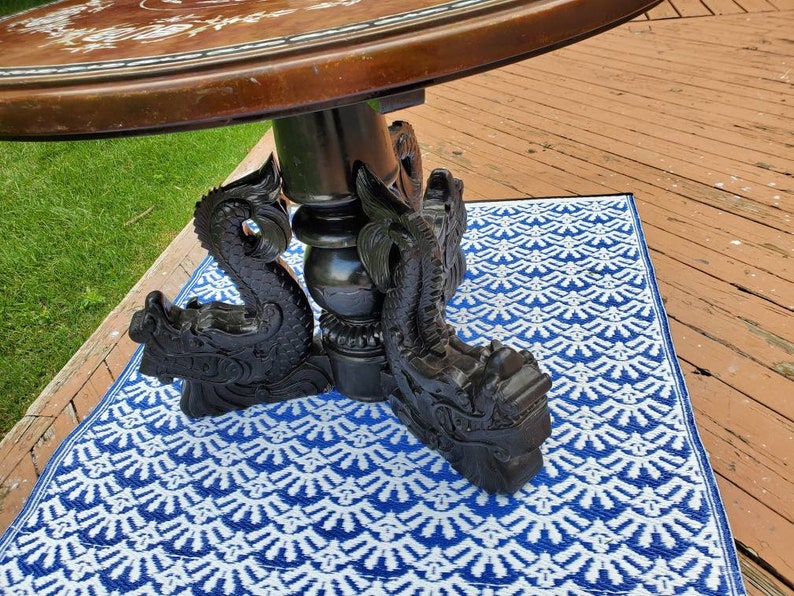 Antique Chiwen Hornless Dragon Dining Table Three Dragon Leggs Solid ...