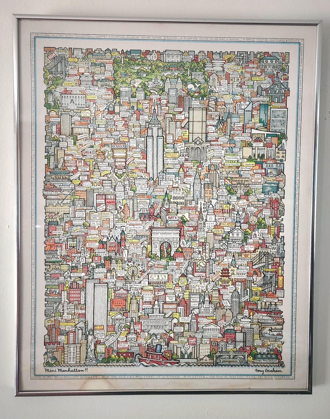 Vintage Tony Graham Print Little New York 20inx16in - Etsy