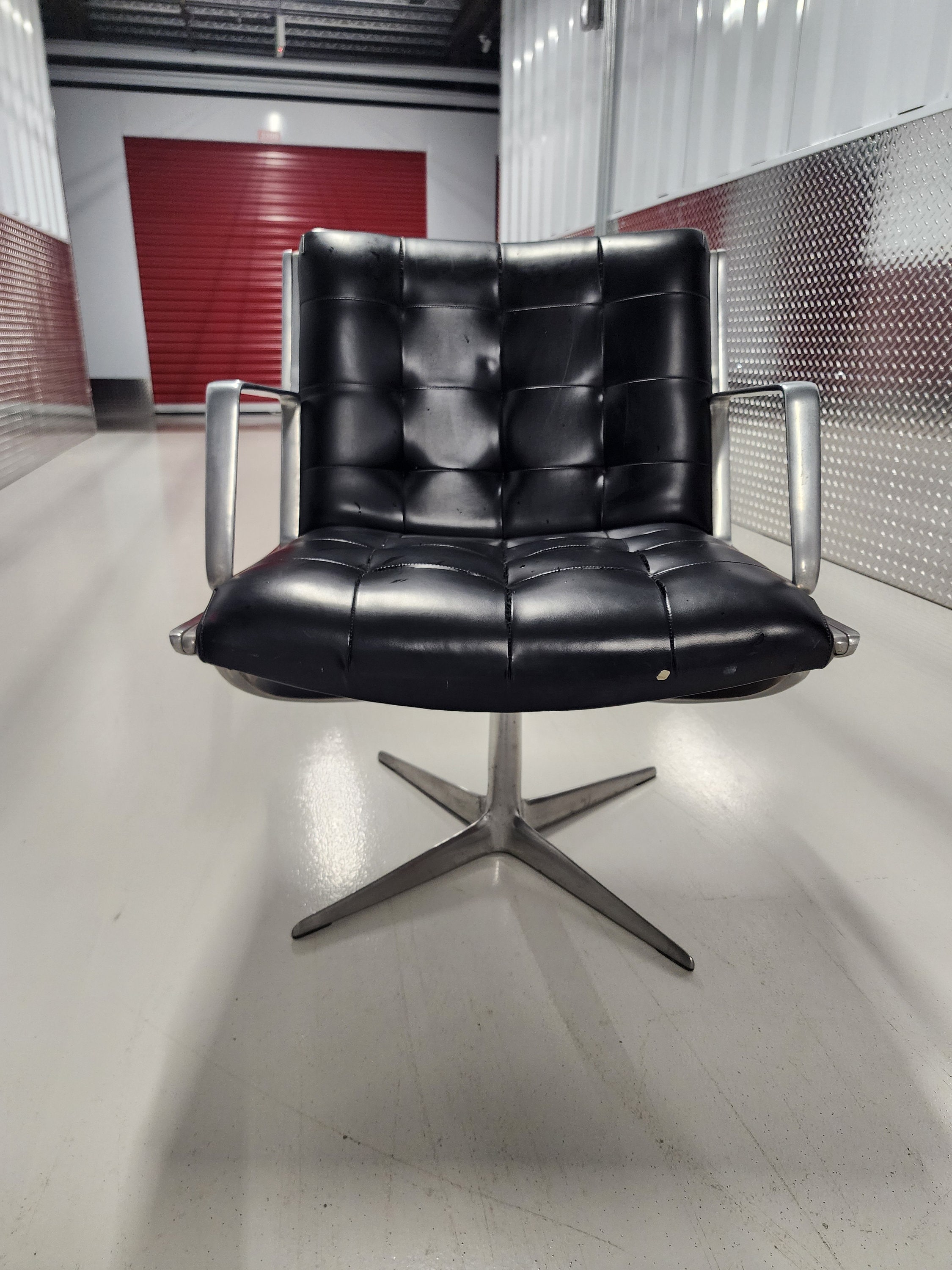 Mid Century Modern Alfred Kill Style Germany Swivel Chair Cast Aluminum ...