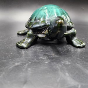 Vintage B.M.P Blue Mountain Pottery Turtle Blue Glazed Terracotta ...